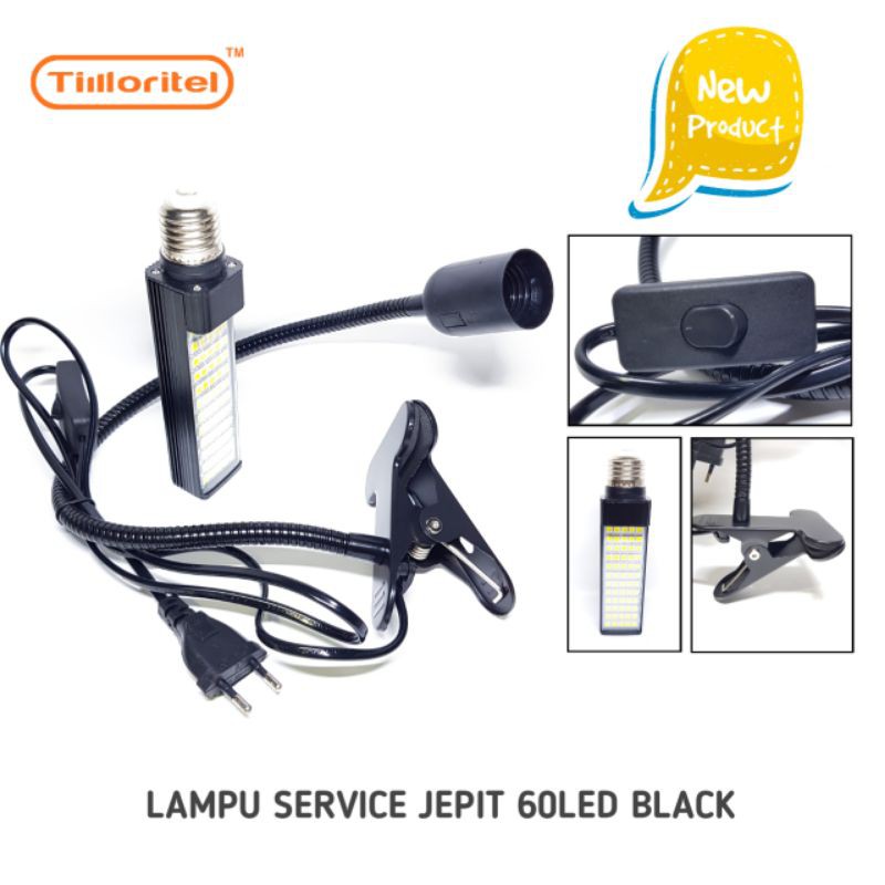 Jual LAMPU SERVICE MODEL JEPIT 60 LED BLACK EDITION | Shopee Indonesia