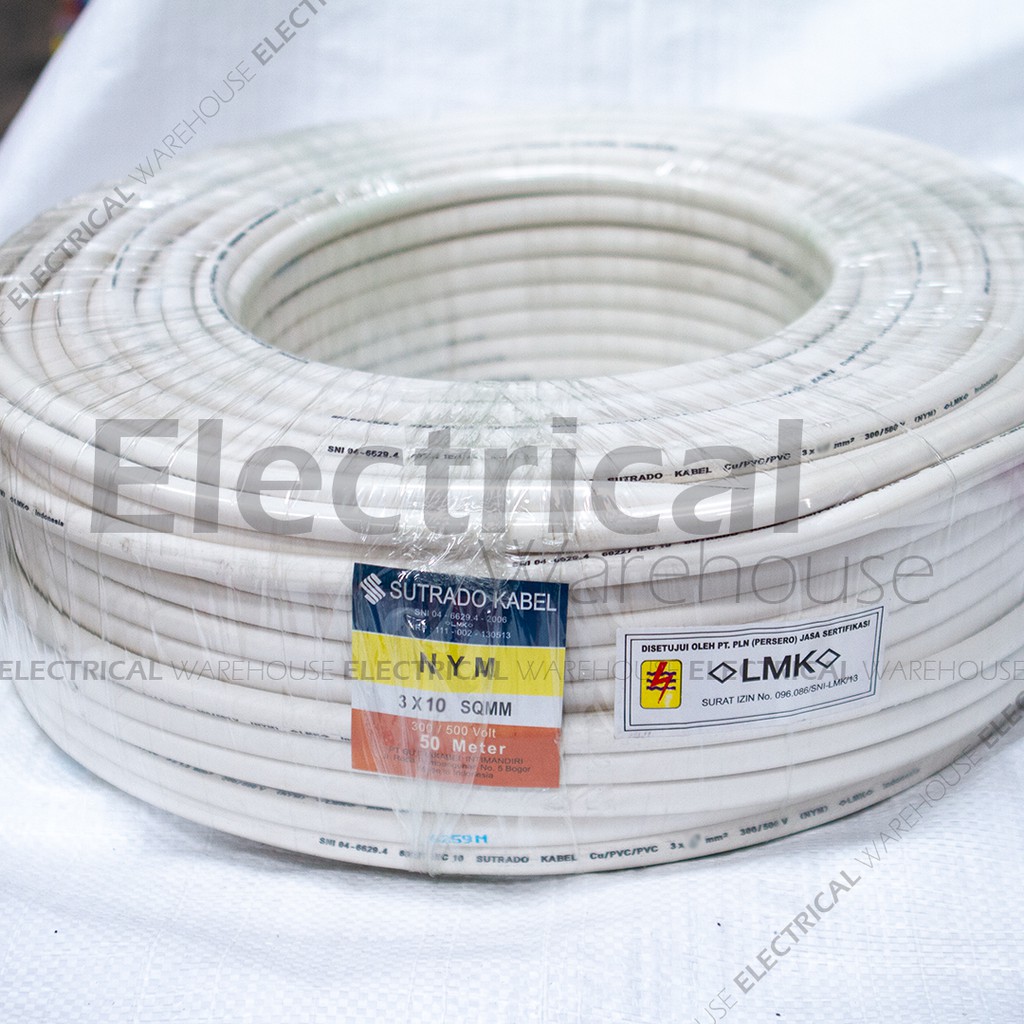 Jual Kabel Listrik NYM 3x10mm2 SUTRADO ( 3x10mm 3x10 mm 3 X 10 mm2 ...