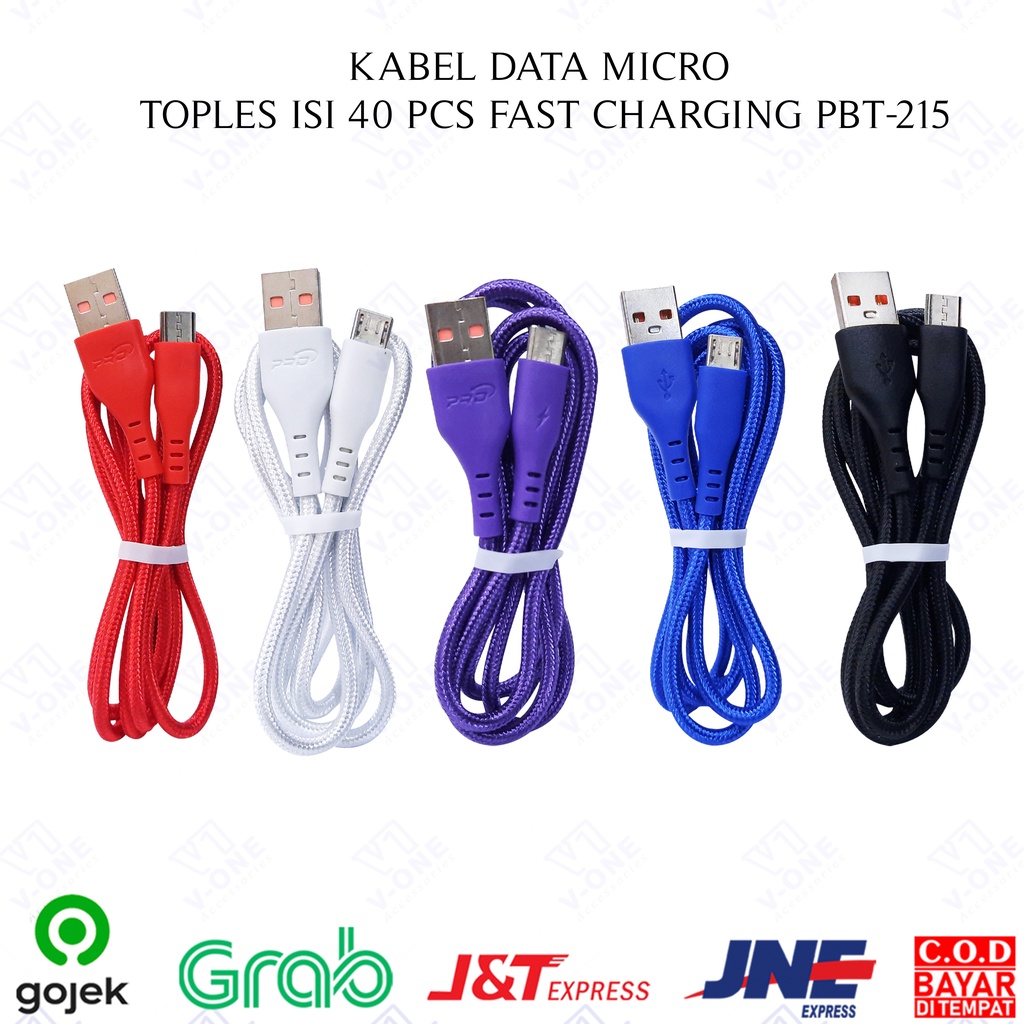 Jual KABEL DATA TYPE-C USB KABEL DATA FAST CHARGING PBT-215 100CM NON ...