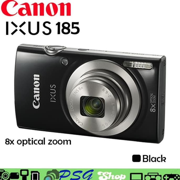 Jual CANON IXUS 185 KAMERA DIGITAL WARNA HITAM GARANSI RESMI | Shopee ...