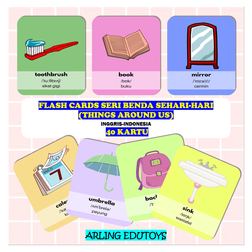 Jual FLASH CARD FLASHCARDS KARTU PINTAR EDUKASI BELAJAR ANAK BALITA ...