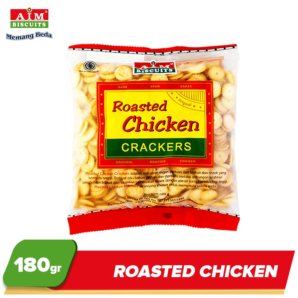 Jual AIM Roasted Chicken 180g / Snack Crackers 180 gr | Shopee Indonesia