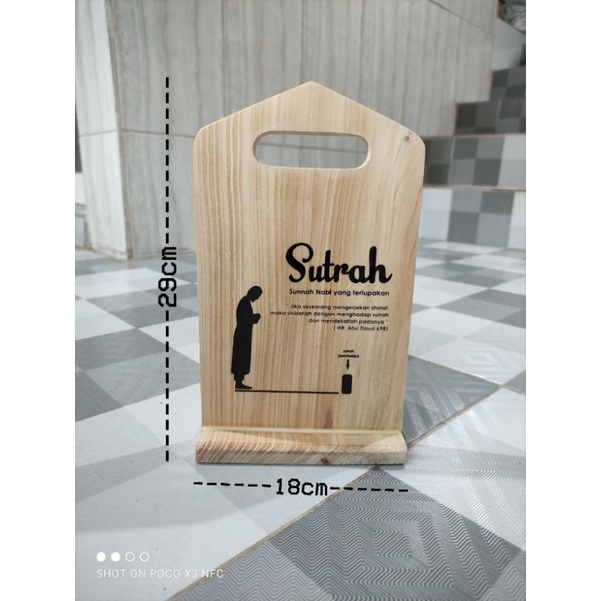 Jual Sutrah / Sutroh / Pembatas Shof Sholat 29x18cm (non finishing ...
