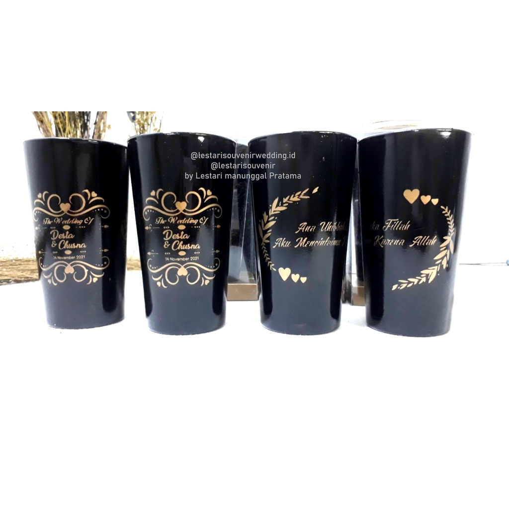 Jual SOUVENIR GELAS KACA LU GTUT 12 DOF HITAM GLOSSY (nocode1 ...