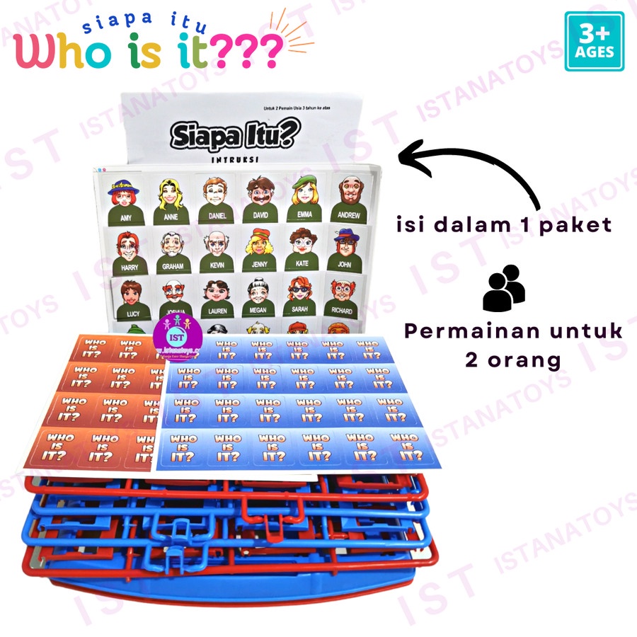 Jual Mainan Anak Board Game Who Is it Siapa ANDA Tebak Orang SS1556 ...