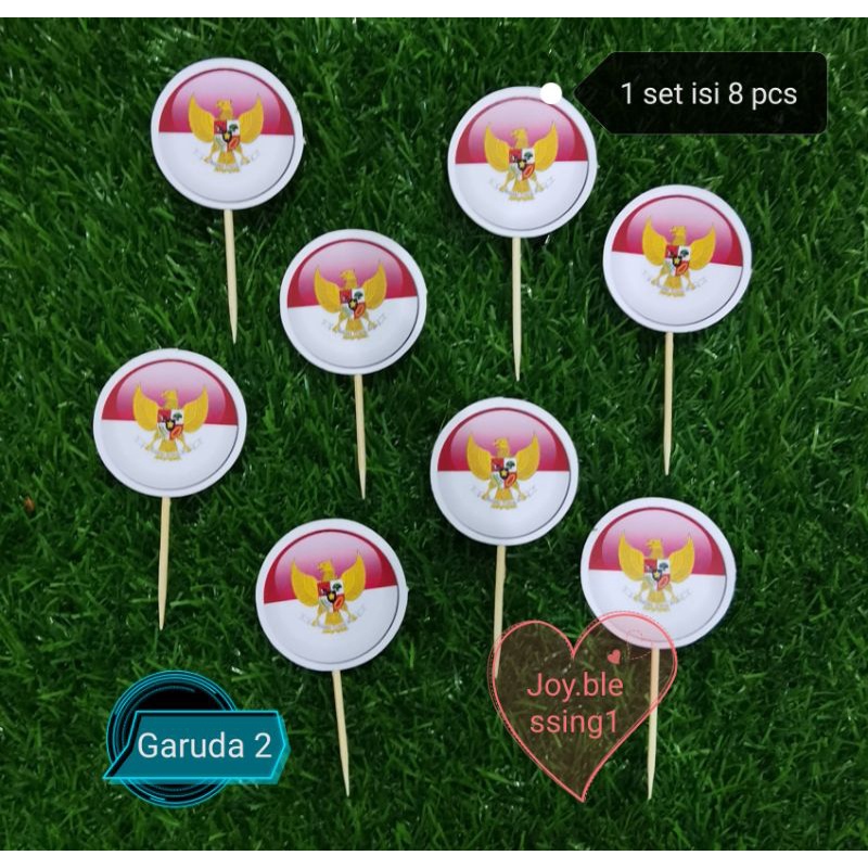 Jual TOPPER KEMERDEKAAN HUT RI BENDERA MERAH PUTIH GARUDA PER SET ...