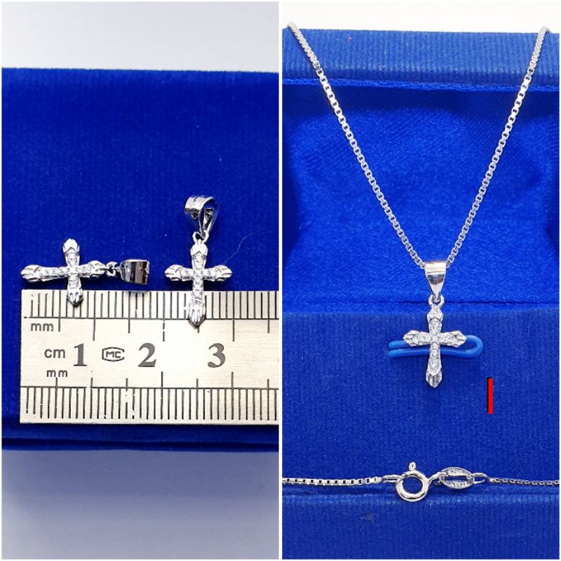 Jual Kalung Dan Liontin Salib Perak 925 Asli - Perhiasan Kalung Bandul Salib Wanita Silver 925 ...