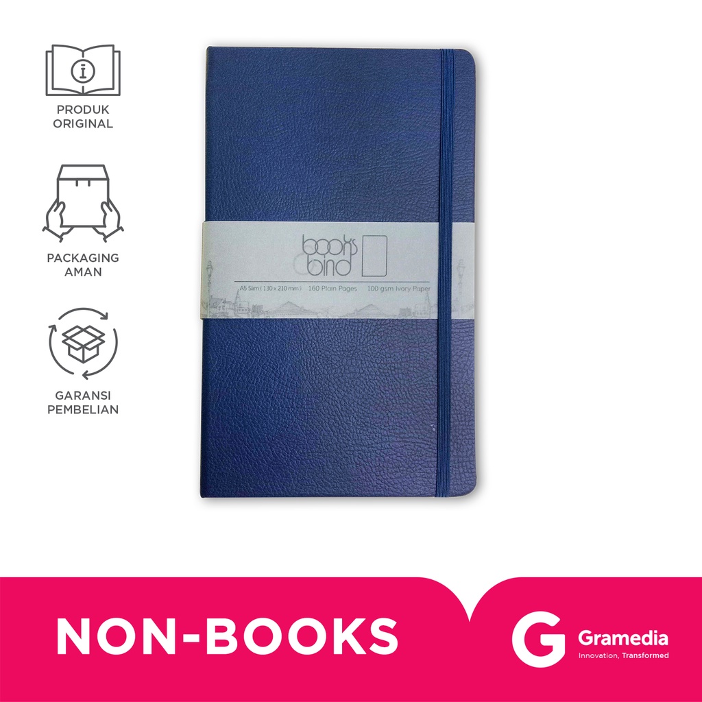 Jual Books&Bind Nb Simple Hc A5-Slim Navy | Shopee Indonesia
