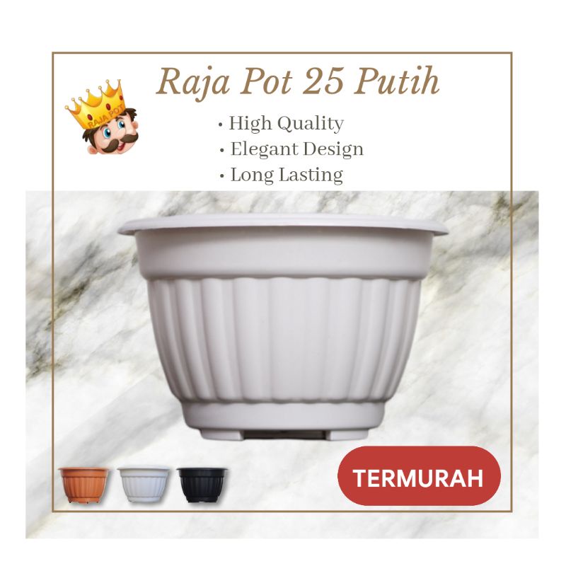 Jual Pot Bunga Putih 25 Belimbing | Pot Plastik Putih 25 | Pot Tanaman ...