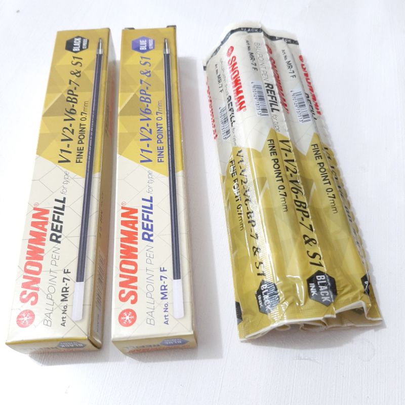 Jual REFILL TINTA BOLPOIN / BOLPEN BIRU HITAM SNOWMAN V1 - V2 - V6 ...