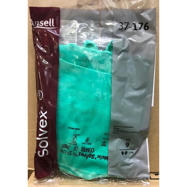 Jual Sarung Tangan Ansell AlphaTec Solvex 37-176 - Chemical Protection | Shopee Indonesia
