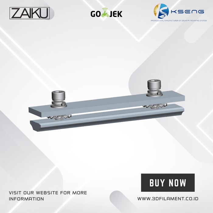 Jual Panel Surya/Solar Mounting System - Rail Splice/Sambungan Rel 15cm | Shopee Indonesia