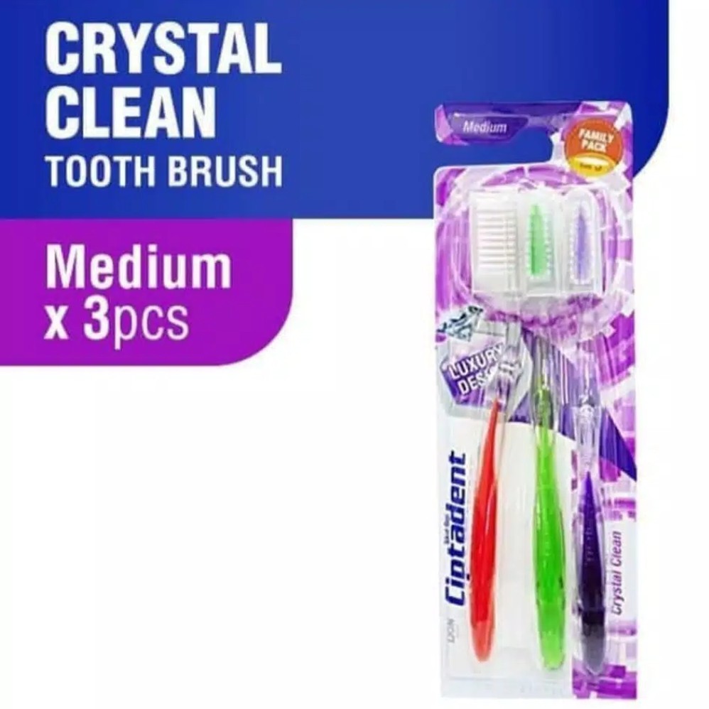 Jual Sikat gigi CIPTADENT (1 pack isi 3 ) crystal clean / soft double ...