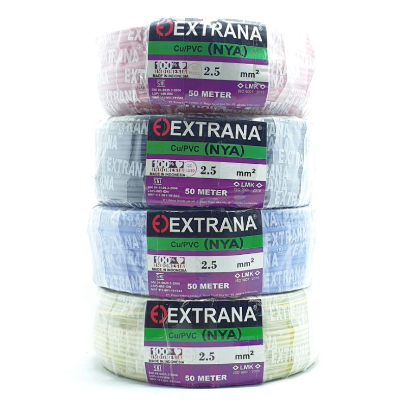 Jual Extrana NYA 2,5mm² 50 Meter Full SNI FULL LMK Kabel Listrik Nya ...