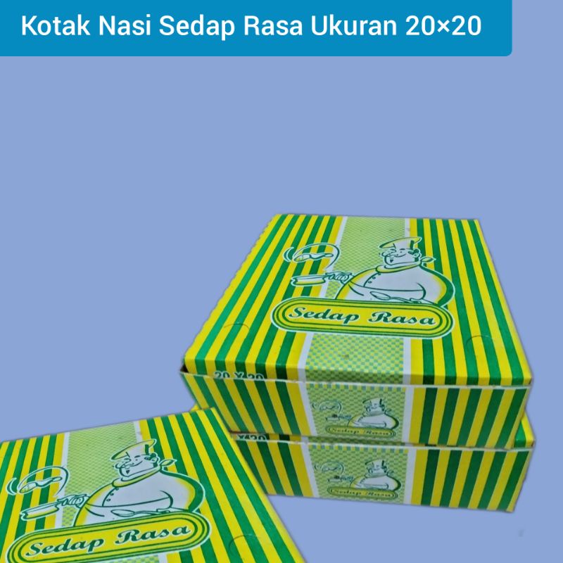 Jual Kotak Nasi Kertas, Kotak Nasi Sedap Rasa Ukuran 20×20, 1Pcs ...