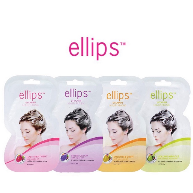 Jual Ellips Vitamin Hair Mask Sachet / Masker Rambut 20g | Shopee Indonesia