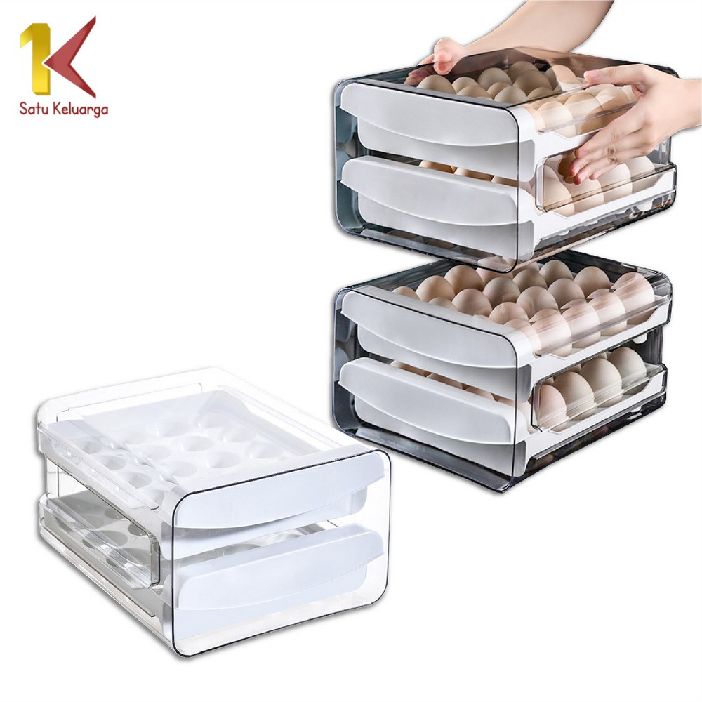 Jual Satu Keluarga Rak Telur C268 Tempat Penyimpanan Telur 2 Tingkat ...