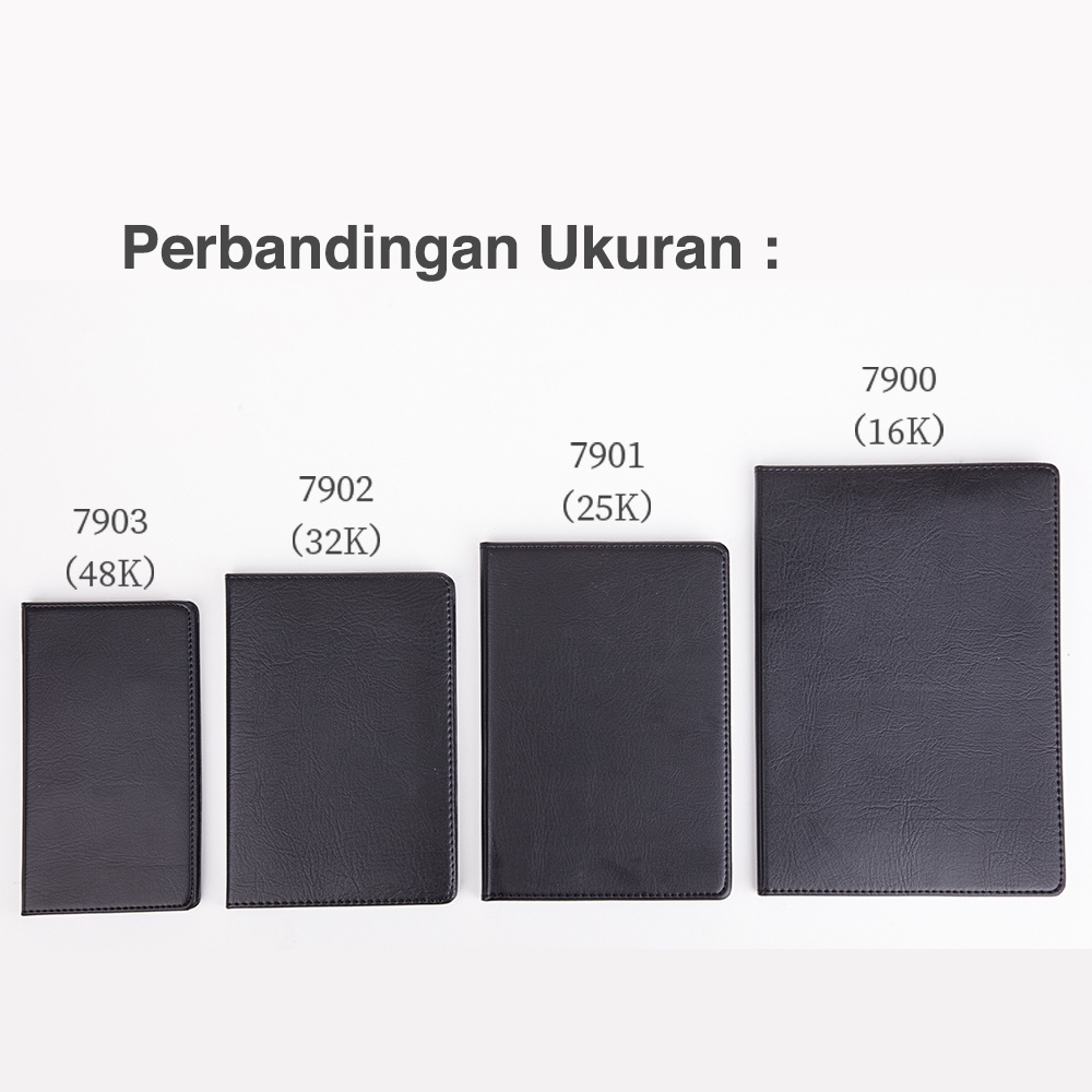 Jual Deli Notebook Buku Catatan Cover Kulit 80/90/120 Lembar, Terdapat ...
