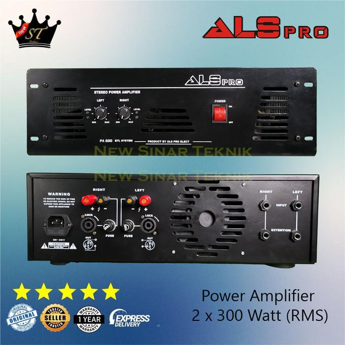 Jual Als Pro Pa-600 Pa600 Power Amplifier 300 Watt Stereo 2 Channel Amply | Shopee Indonesia
