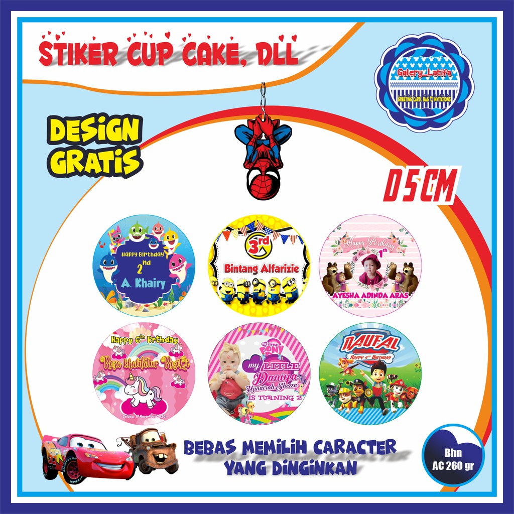 Jual STIKER DIAMETER 5 CM, 4 CM, 3 CM | Shopee Indonesia