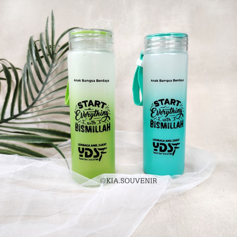 Jual Souvenir Botol Kaca Pelangi Doff - Botol Gradasi - Botol Sablon ...