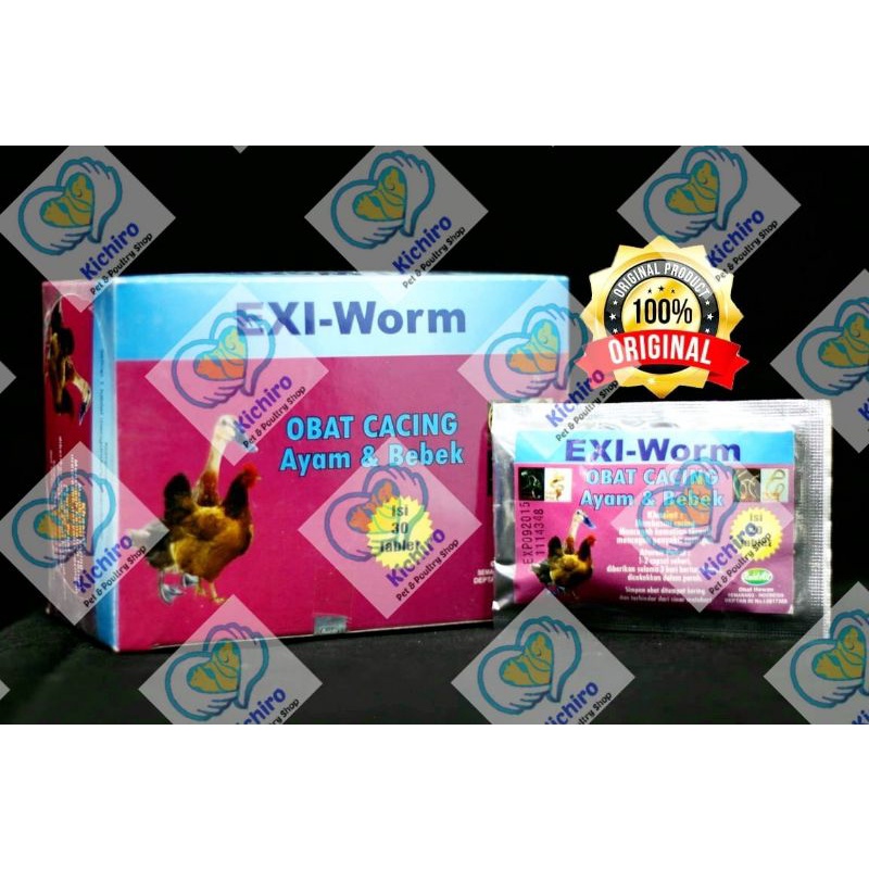 Jual Exi Worm isi 20 Tablet Raid All Obat Cacing Pada Ayam dan Bebek ...