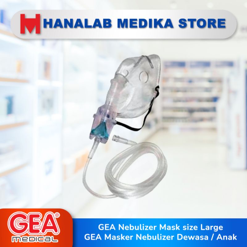 Jual GEA Nebulizer Mask size M dan L / GEA Masker Nebulizer Dewasa / Anak | Shopee Indonesia