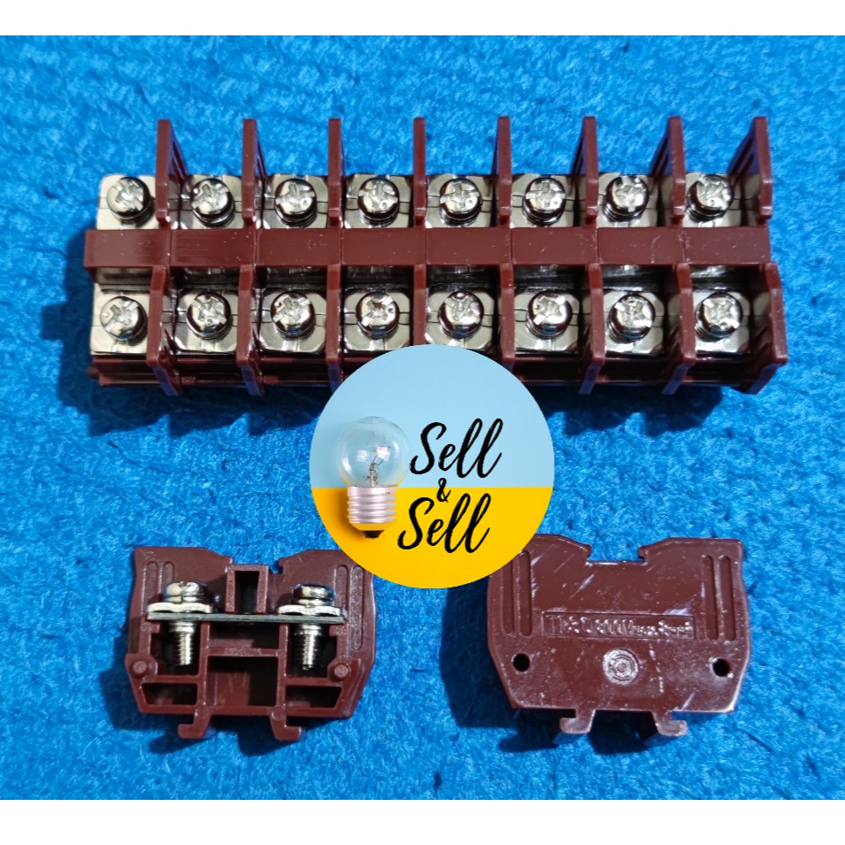 Jual Terminal Block TR30 Cokelat 600V 50A / Terminal TR 30 Model Kasuga ...