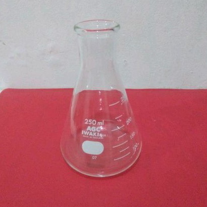 Jual Erlenmeyer glass 250ML iwaki. Flask Erlenmeyer 250ML Iwaki. | Shopee Indonesia