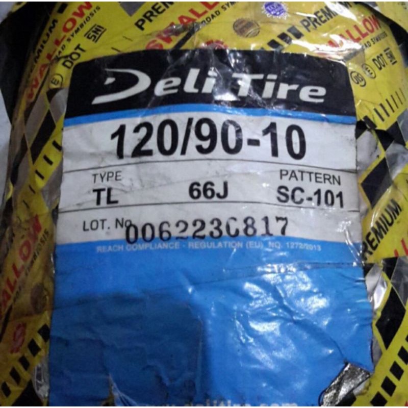 Jual BAN R10 RING 10 UK 120/90-10 SC-101 TUBELESS DELITIRE | Shopee Indonesia