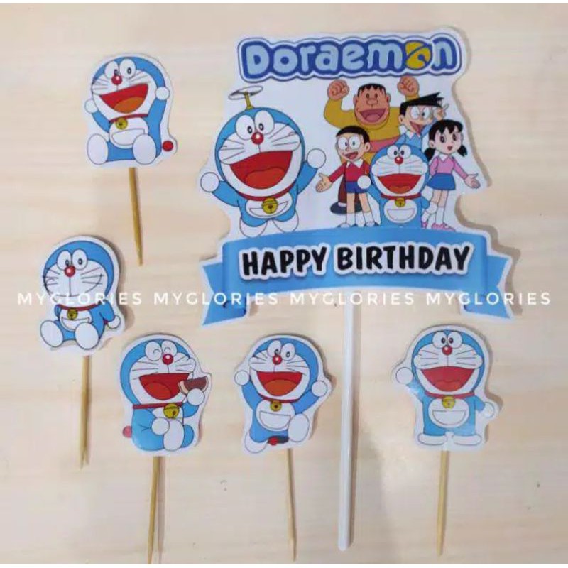 Jual Topper Cake Doraemon Hiasan kue ulang tahun karakter Doraemon ...