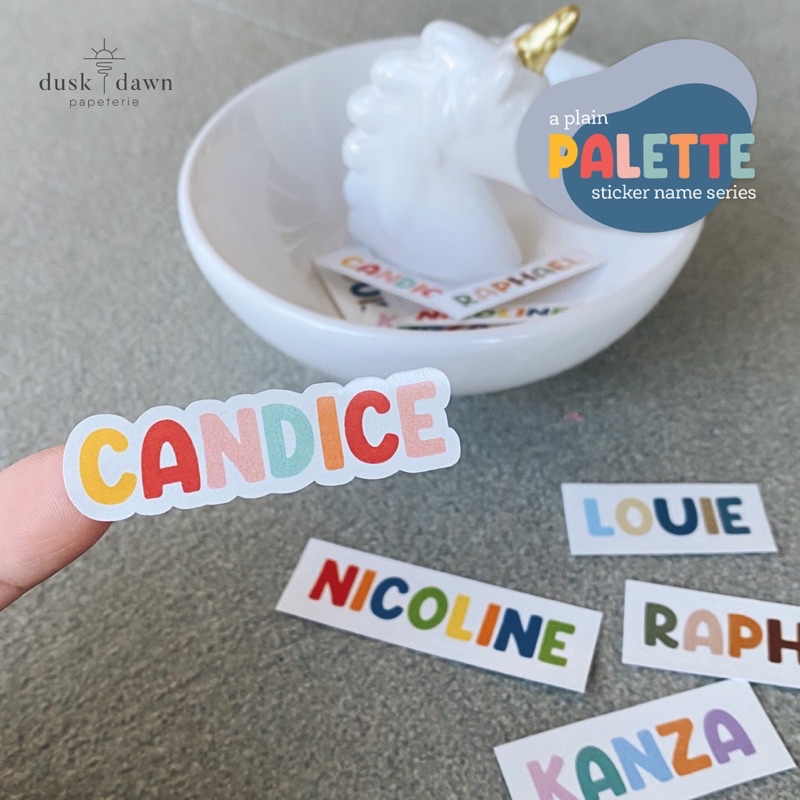 Jual A PLAIN PALETTE - Name Sticker Waterproof Series | Shopee Indonesia