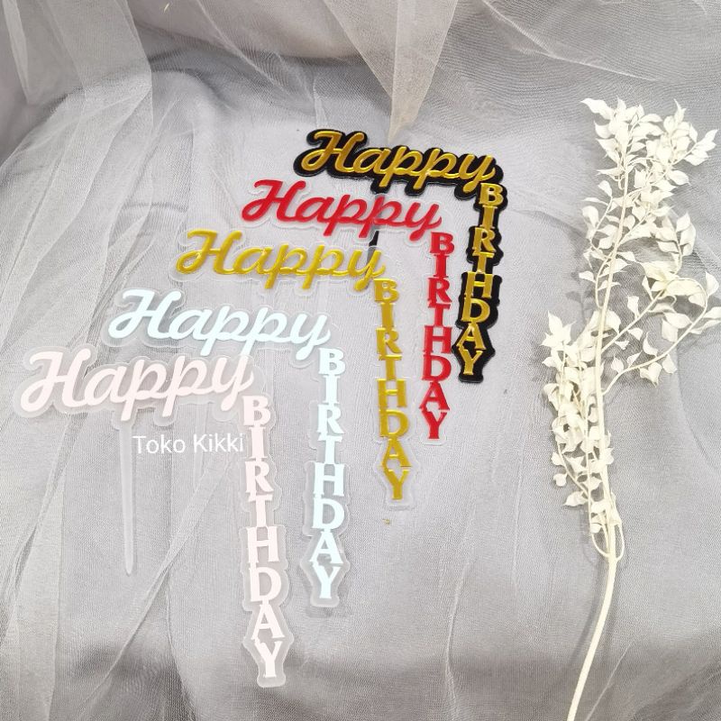 Jual Topper Happy Birthday Siku / Topper HBD / Topper Kue | Shopee ...