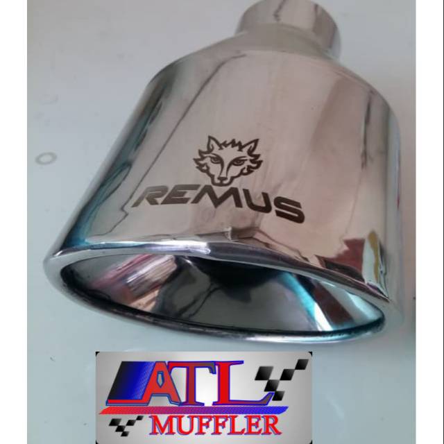 Jual Buntut Knalpot REMUS oval stenlis mobil Agya,Ayla,pickup,Avanza ...