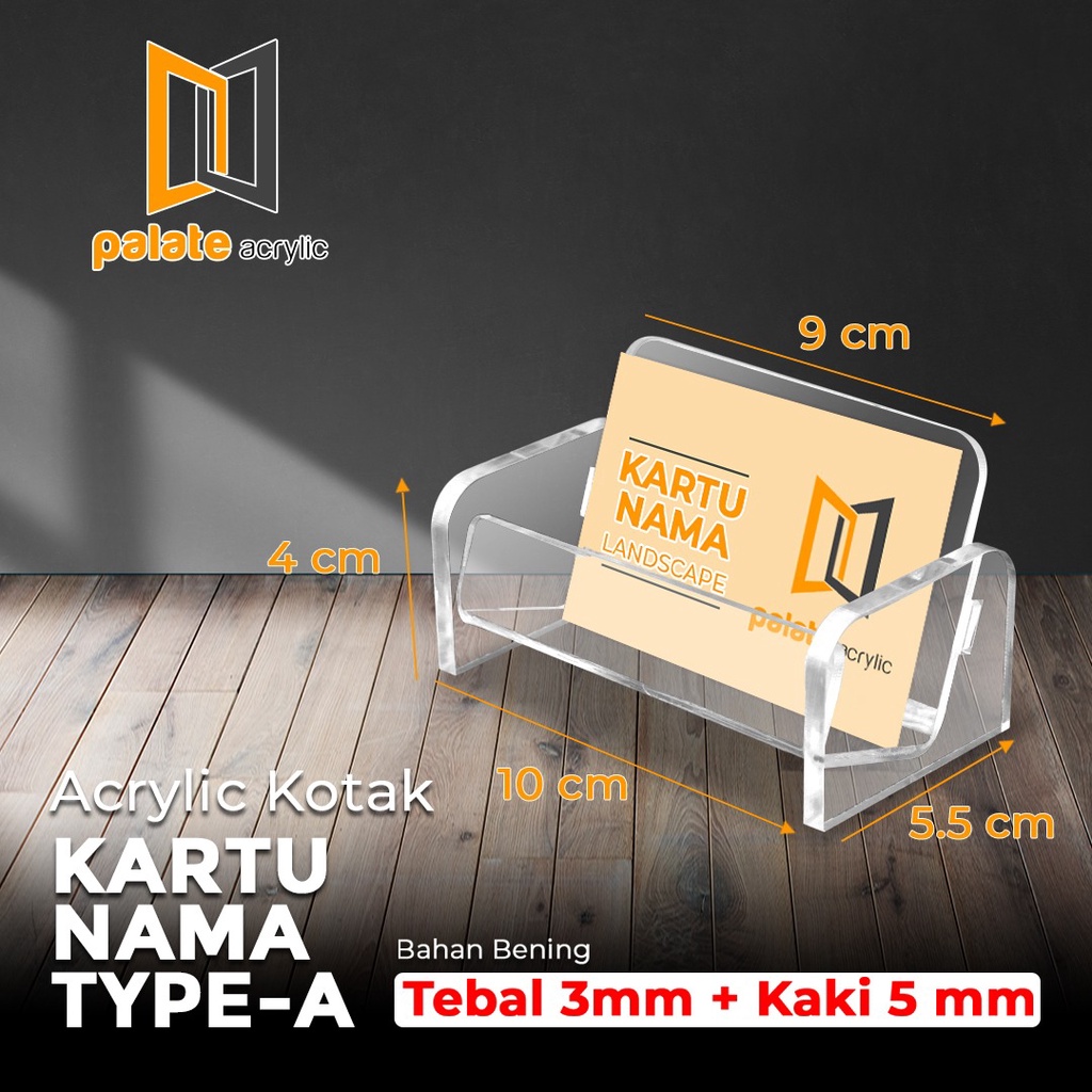 Jual ACRYLIC / AKRILIK KOTAK KARTU NAMA MEJA / STAND KARTU NAMA MODEL ...