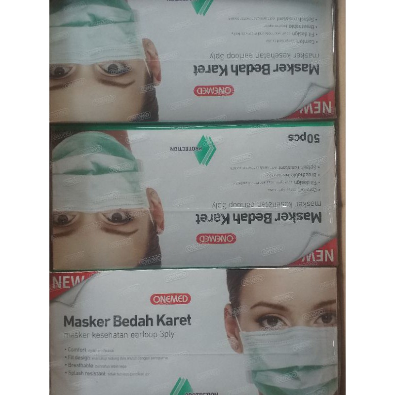 Jual masker bedah karet onemed isi 50 pcs | Shopee Indonesia