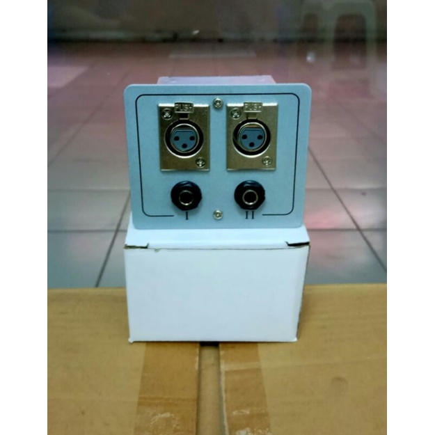 Jual Wall Plate Mic XLR Female/Face Plate 2 Mic XLR F + Outbow | Shopee ...