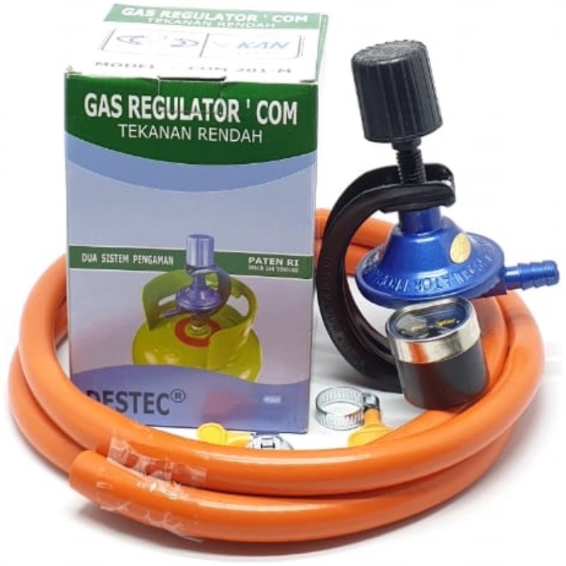Jual Destec METER Com-201M + Selang Orange 2M + 2 Klem selang gas ...