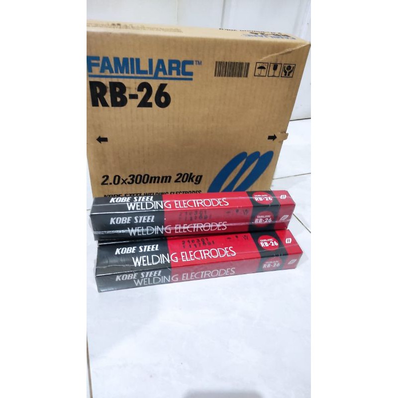 Jual KAWAT LAS KOBE STELL AWS E6013 RB-26 2.0MM perbox isi 20KG | Shopee Indonesia