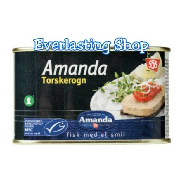 Jual Amanda Torskerogn Cod Roe Telur Ikan Padat Fish Med El Smil egg ...