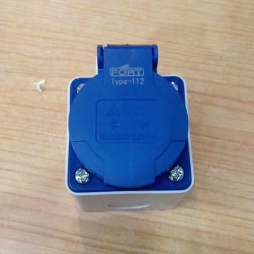 Jual Fort Panel Socket CEE-112 2 Pole 2X16A 2Pin Surface Socket ...