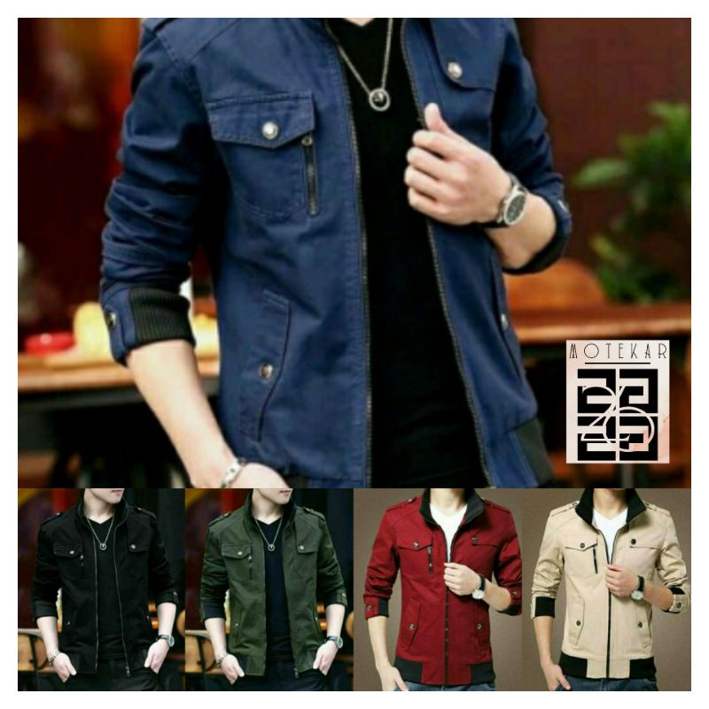 Jual Jaket Semi Jas Casual Pria / Jaket Keren / Jaket Katunreuncem ...