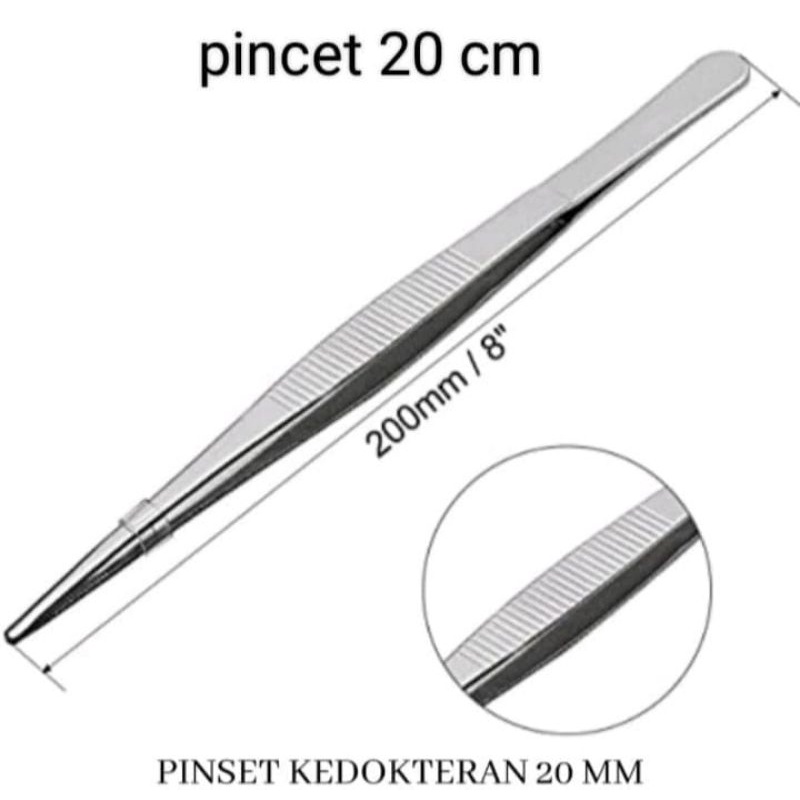 Jual Pinset Stainless Steel Panjang 20 cm Lurus & Bengkok | Shopee Indonesia