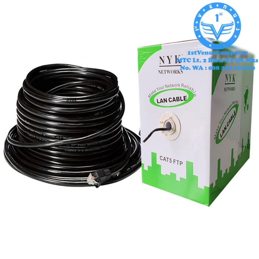 Jual KABEL UTP METERAN KABEL LAN NYK CABLE UTP LAN CAT 5 OUTDOOR/ NET04-NYK | Shopee Indonesia