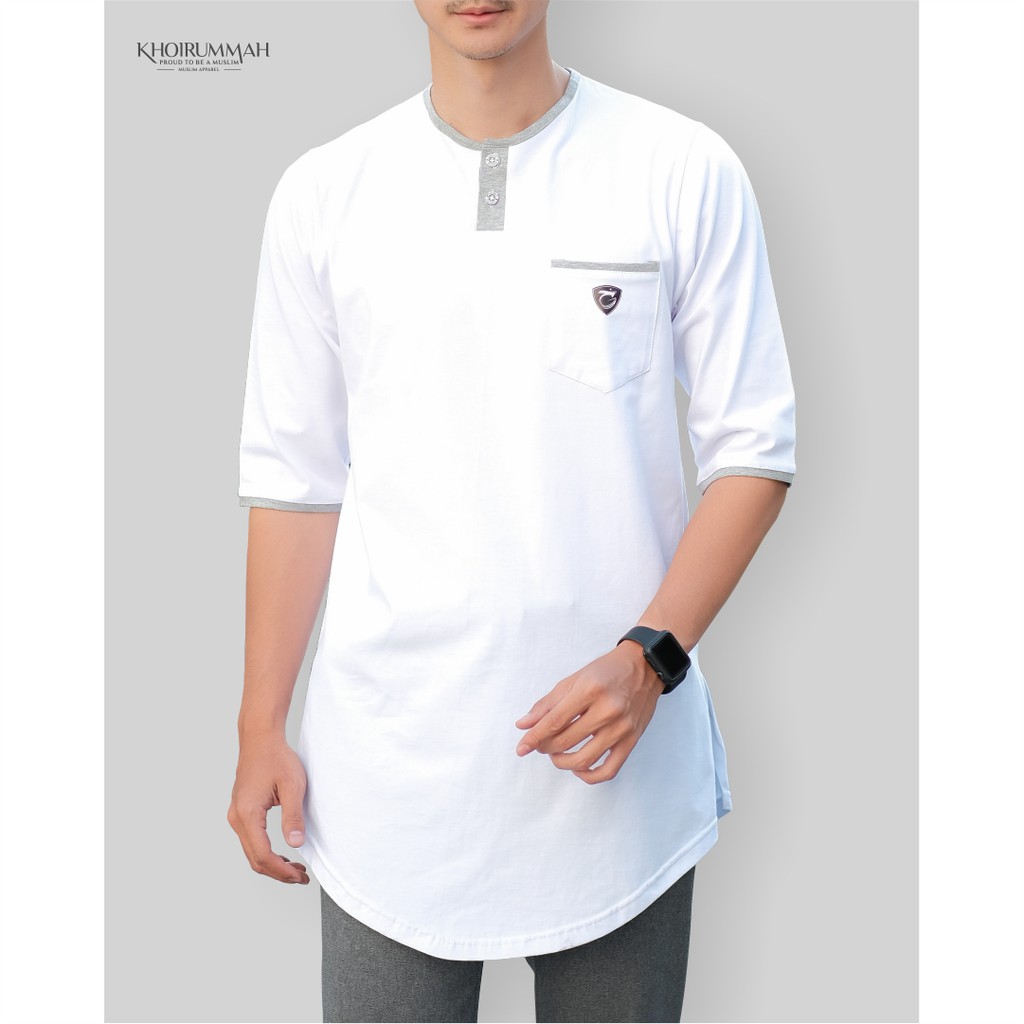 Jual KHOIRUMMAH Koko Kurta Badar Baju Muslim Pria Lengan 3/4 Bahan ...