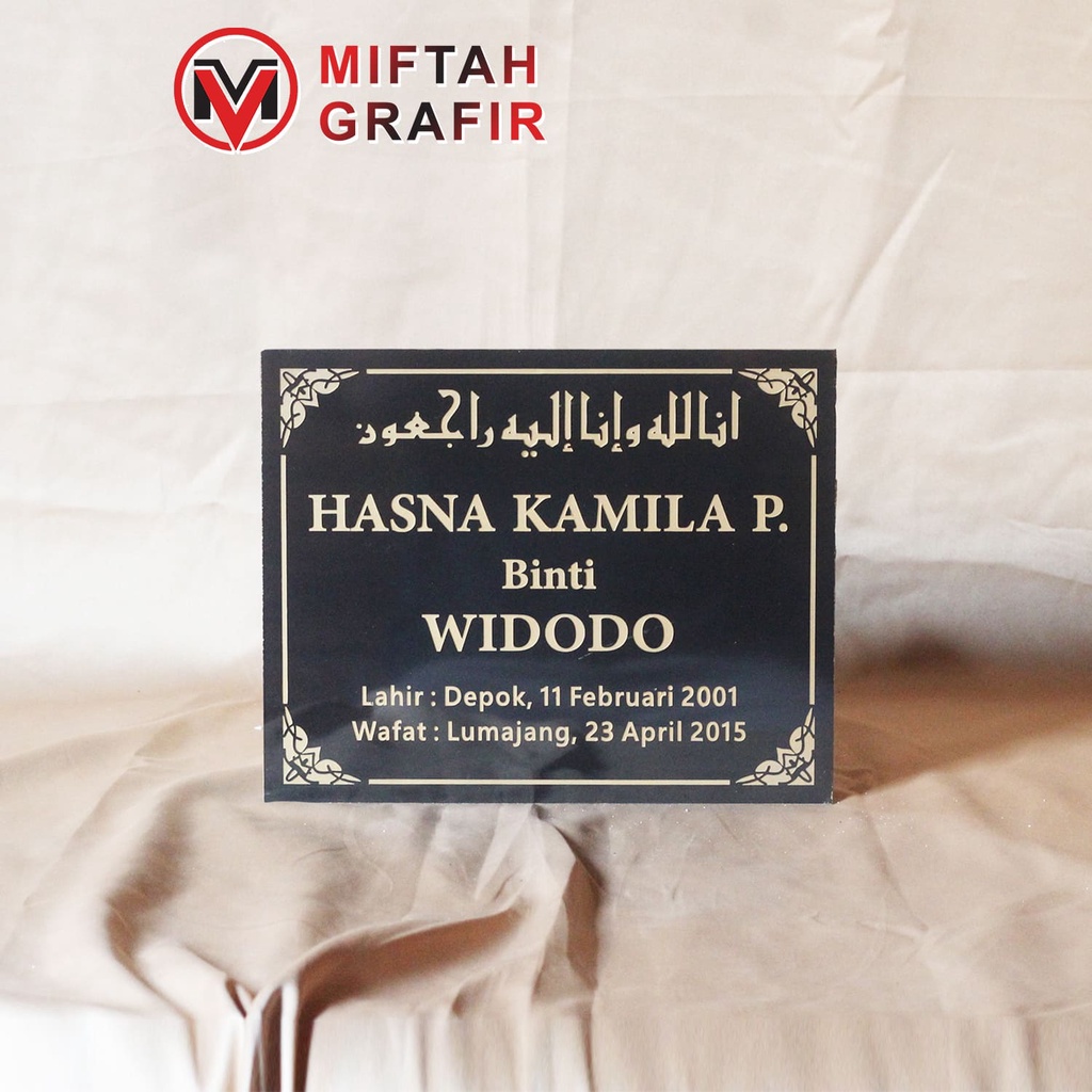 Jual Nama Batu Nisan Maesan Nissan Makam Granit Ukiran Hitam Kijing ...