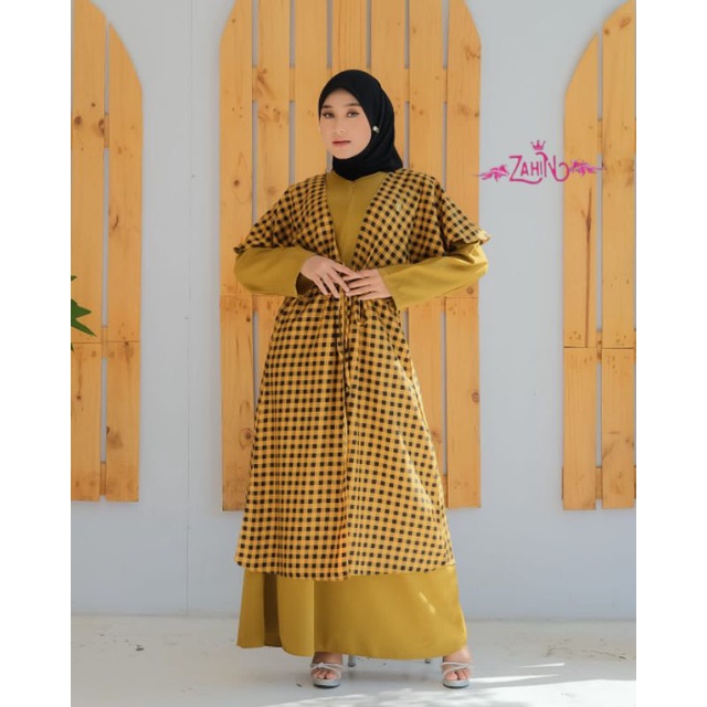 Jual (TERBARU) Gamis Set Outer Model Terbaru Long Outer Remaja Kekinian ...
