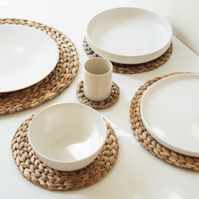 Jual PLACEMAT NATURAL ANYAMAN ENCENG GONDOK / ALAS PIRING GELAS ...