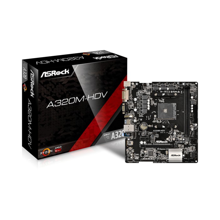 Jual ASRock A320M-HDV (AM4, AMD Promontory A320, DDR4, SATA3) | Shopee ...