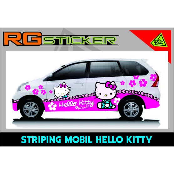 Jual stiker striping hello kitty mobil | Shopee Indonesia
